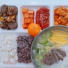 단체급식 메뉴모음설렁탕and쌀국수사리떡갈비채소볶음감자고추장조림오징어젓무침 만드는법3월 구내식당 회사식단표와 레시피